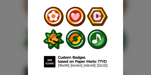 Custom Badges based on Paper Mario: TTYD by LadyLuck
