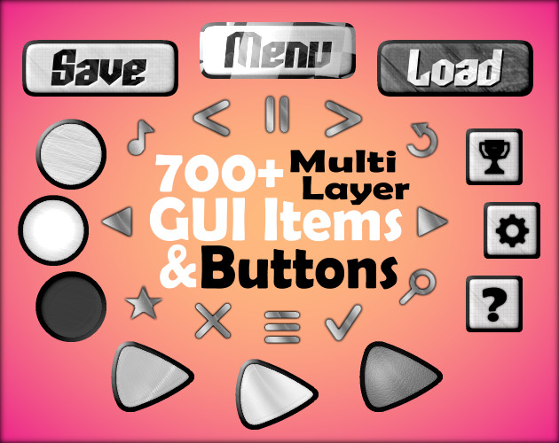 GUI Items + Buttons (700+ Multi-layer Items) by GameSupplyGuy