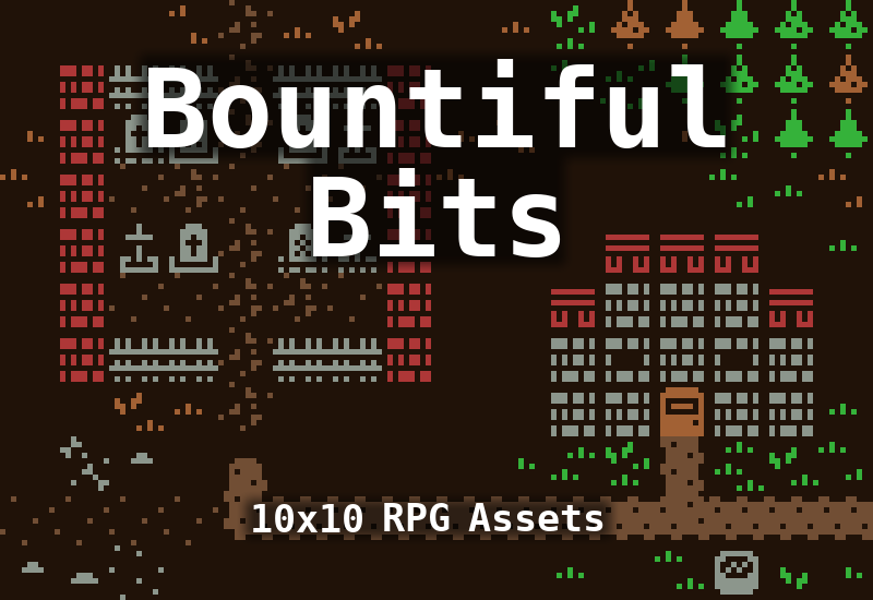 Bountiful Bits - 10x10 RPG Assets Top-Down Tileset (1Bit, CC0, Free) by ...