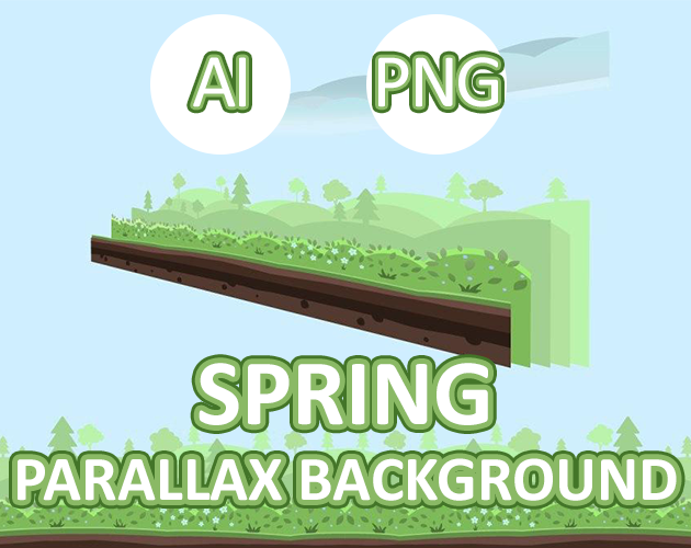 Vector Parallax Background Spring (Free) by ^|Askariot