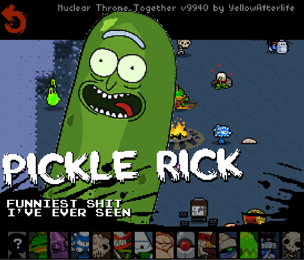 Pickle Rick in Nuclear Throne by Brodad
