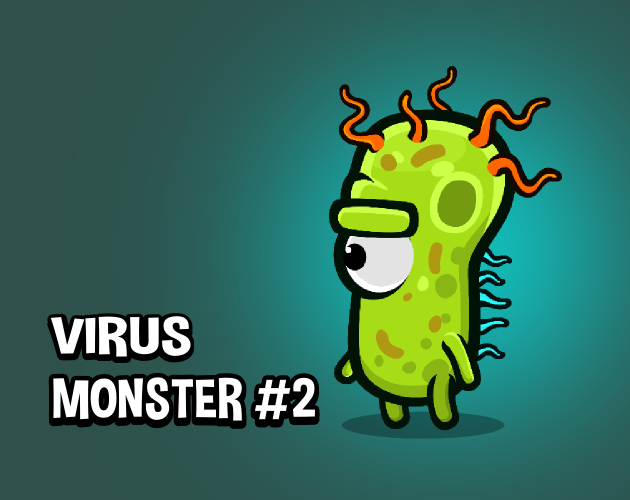 Virus monster 2 by Robert Brooks - gamedeveloperstudio.com