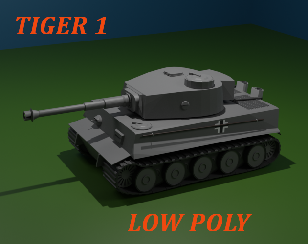 Tiger Tank Low Poly by skoggar