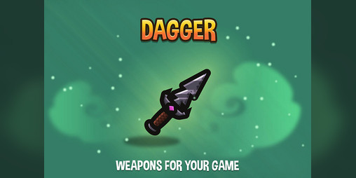 Dagger 2D Weapons by Free Game Assets (GUI, Sprite, Tilesets)