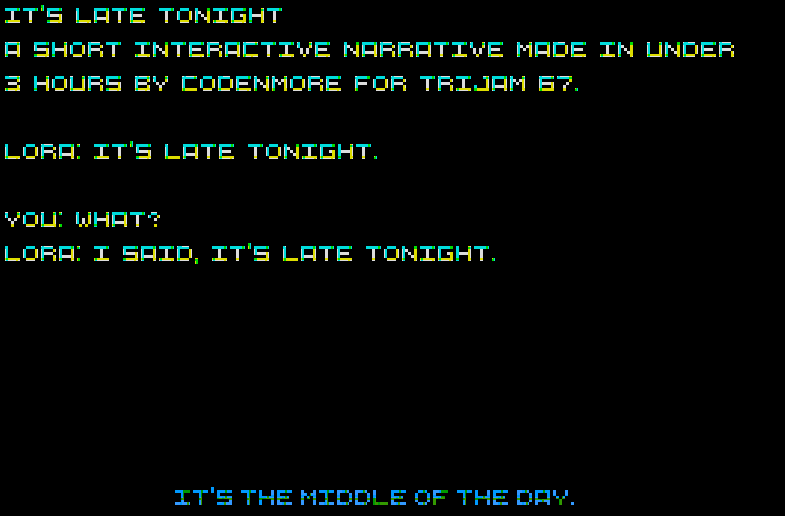 It S Late Tonight By Codenmore