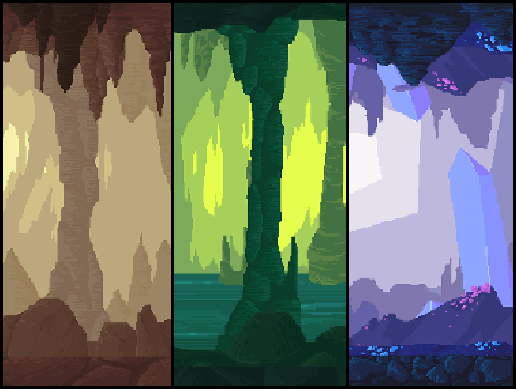 Pixel Caves by Gazielle