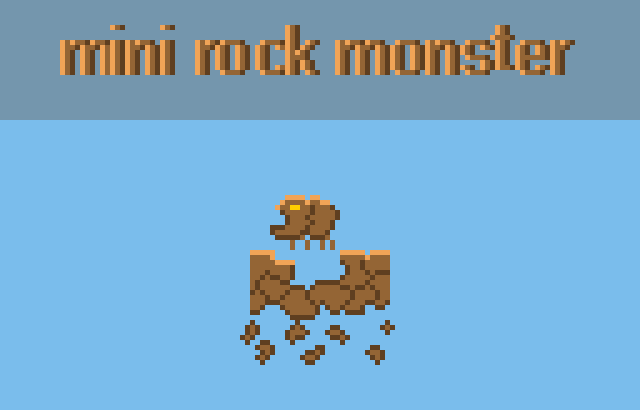 Mini rock monster and tiles bundle by Pincholinco
