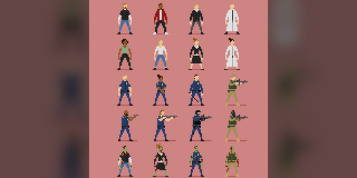 Zombie characters 32x32 by Jere Sikstus