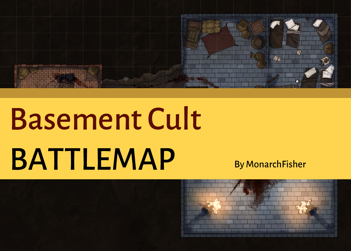 Basement Cult Battlemap by MonarchFisher