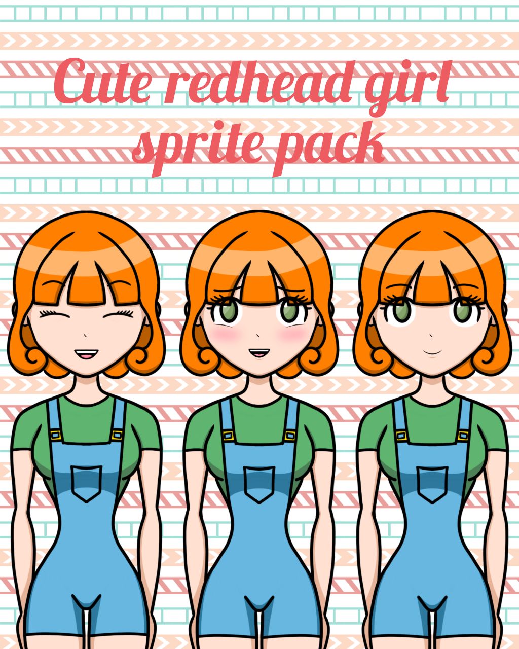 Cute red head girl sprites by Moon Fairy