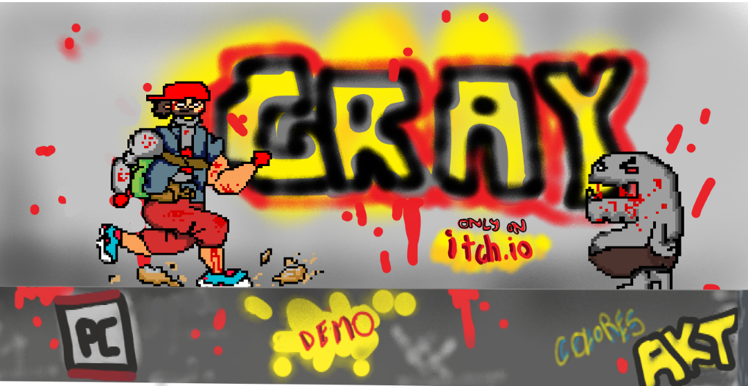 GRAY demo , a 2d Platformer shooter by Aktionknight