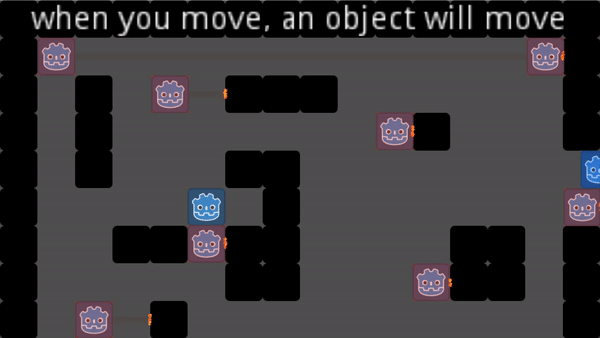 Grid movement puzzle by Ange HUBERT