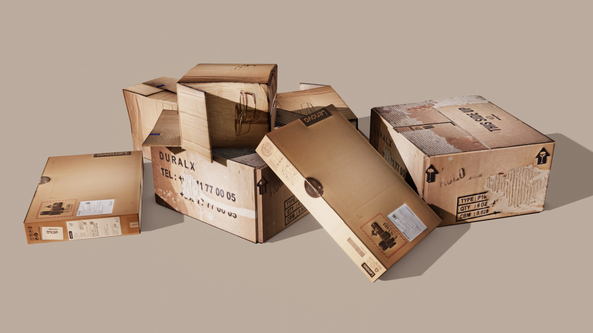 CardBoard Box Pack by MUMLADZE