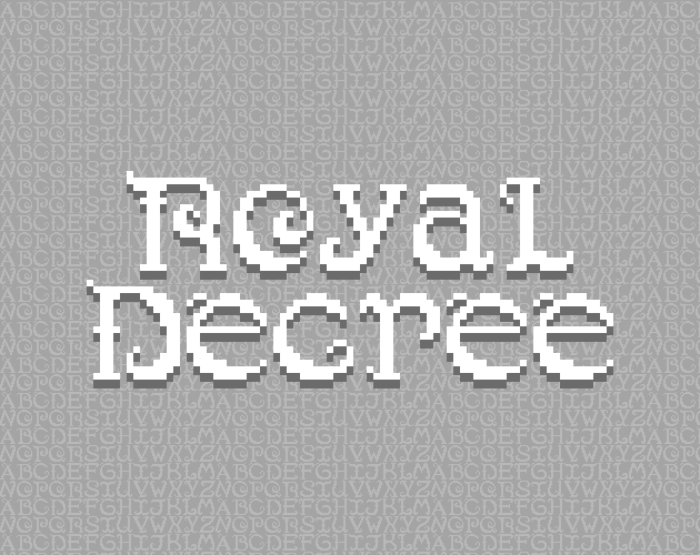Royal Decree - 15x15 Pixel Font by VEXED