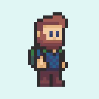 Pixelart Adventurer/Hiker by Chroma Dave
