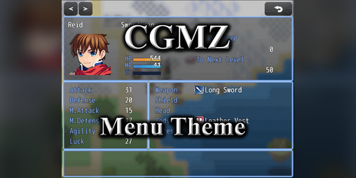 [CGMZ] Menu Theme for RPG Maker MZ by Casper Gaming