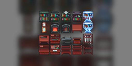 100 RPG Furniture Sprites by Pixel Creations