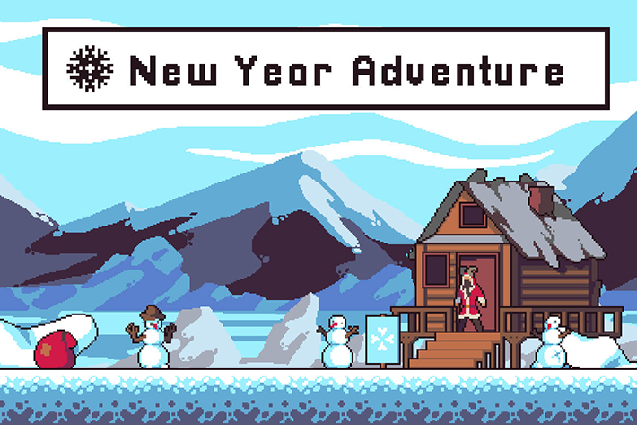 New Year Adventure Pixel Art Pack by Free Game Assets (GUI, Sprite ...