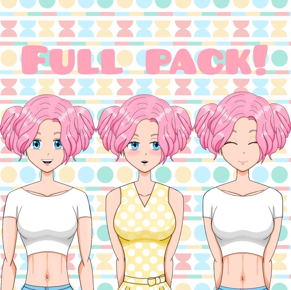 Cute girl full sprite pack by Moon Fairy