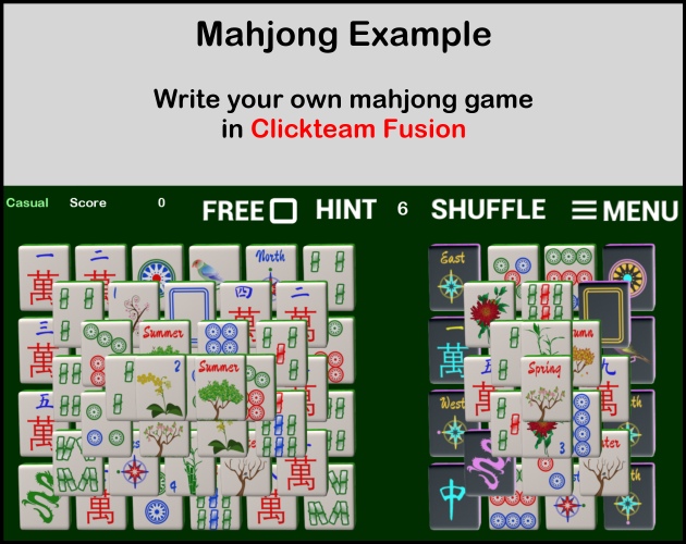 TUTORIAL: Mahjong Example for Clickteam Fusion by Evolutionary Games