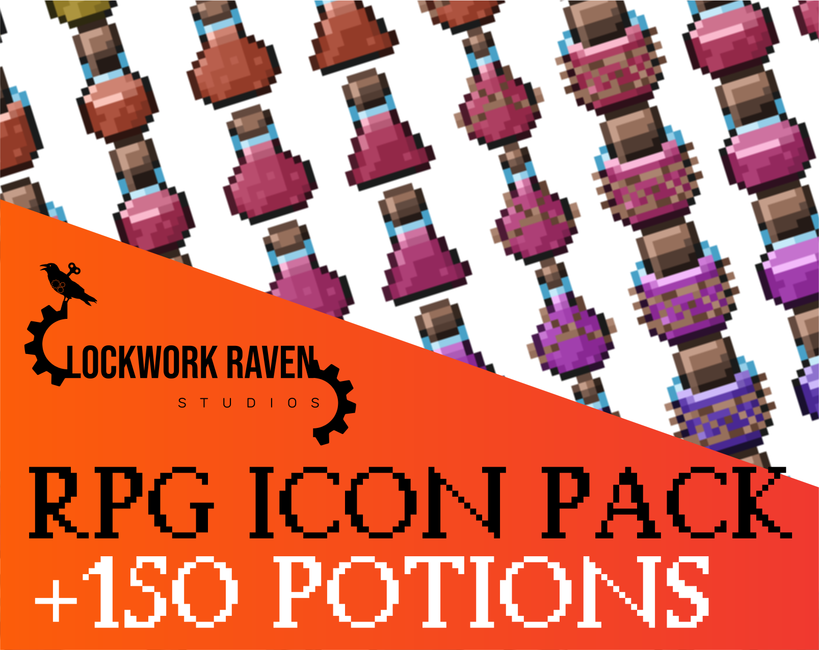 RPG Icon Pack - 150+ Potions - Clockwork Raven Studios by Clockwork Raven