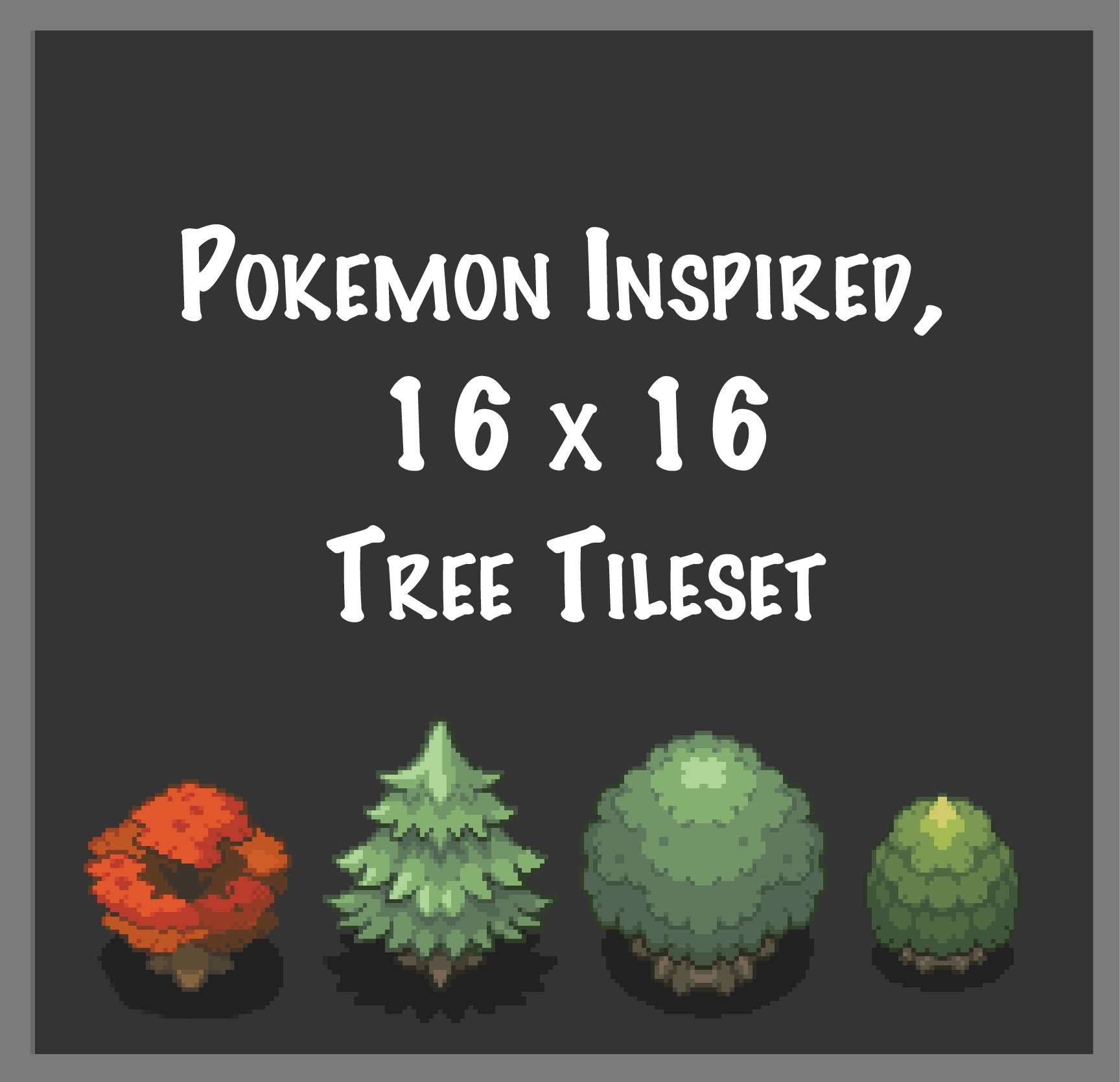 16 x 16 Pokémon inspired trees by CataclysmGameStudios