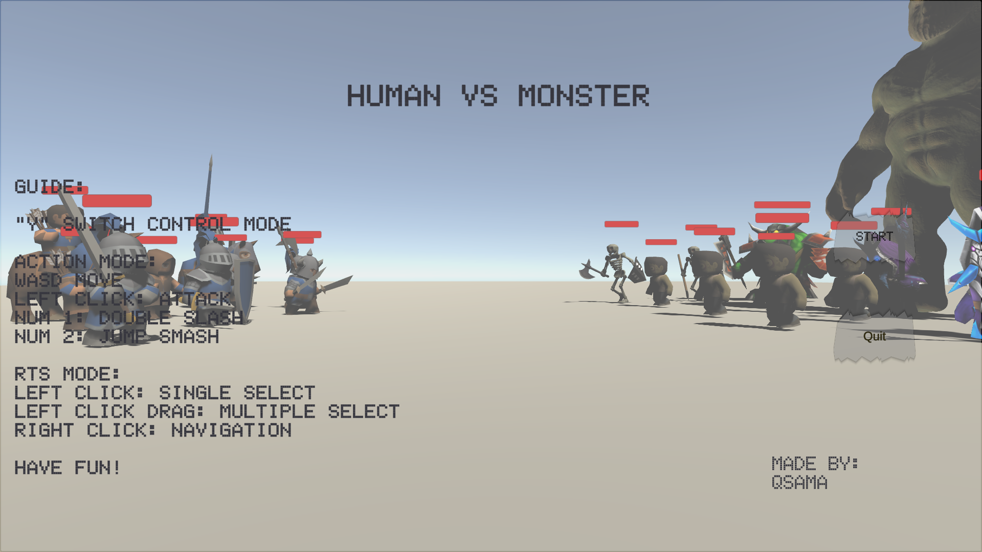 Human VS Monster by GameJamQ
