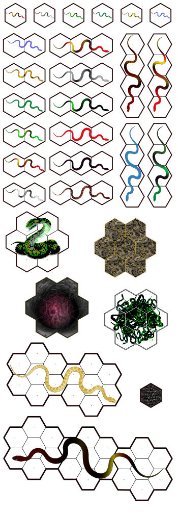 Snake Counters and VTT tokens by Amadanb