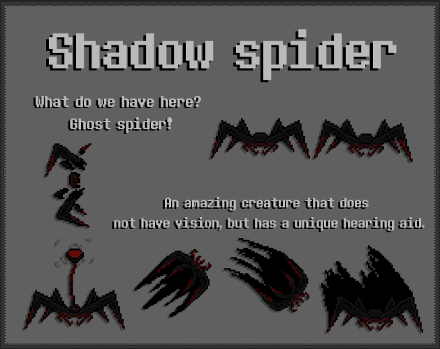 Shadow Spider - Mob Asset by Ochumeliy Games