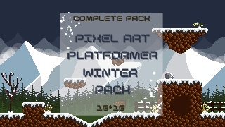 2D Platformer Pack Snow Tilesets by LeCamProd