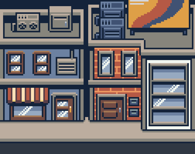 New York Style City Buildings (16x16) by Diam