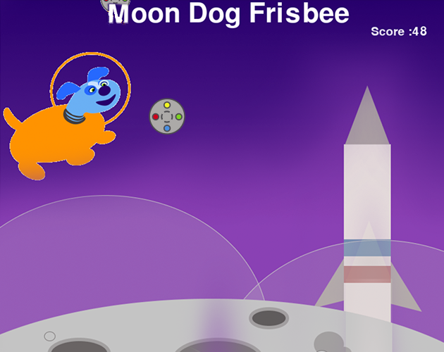 Moon Dog Frisbee by lsj2319