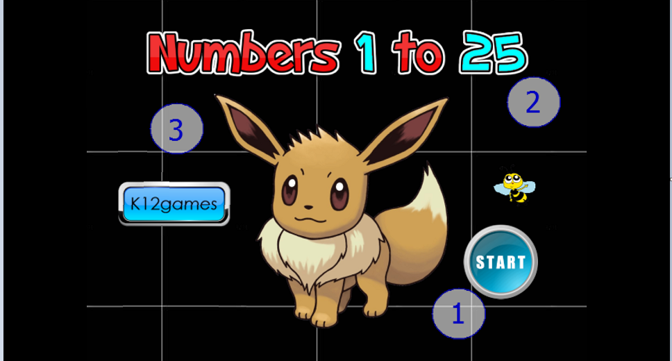 Poke Numbers 1 to 25 by k12gamer