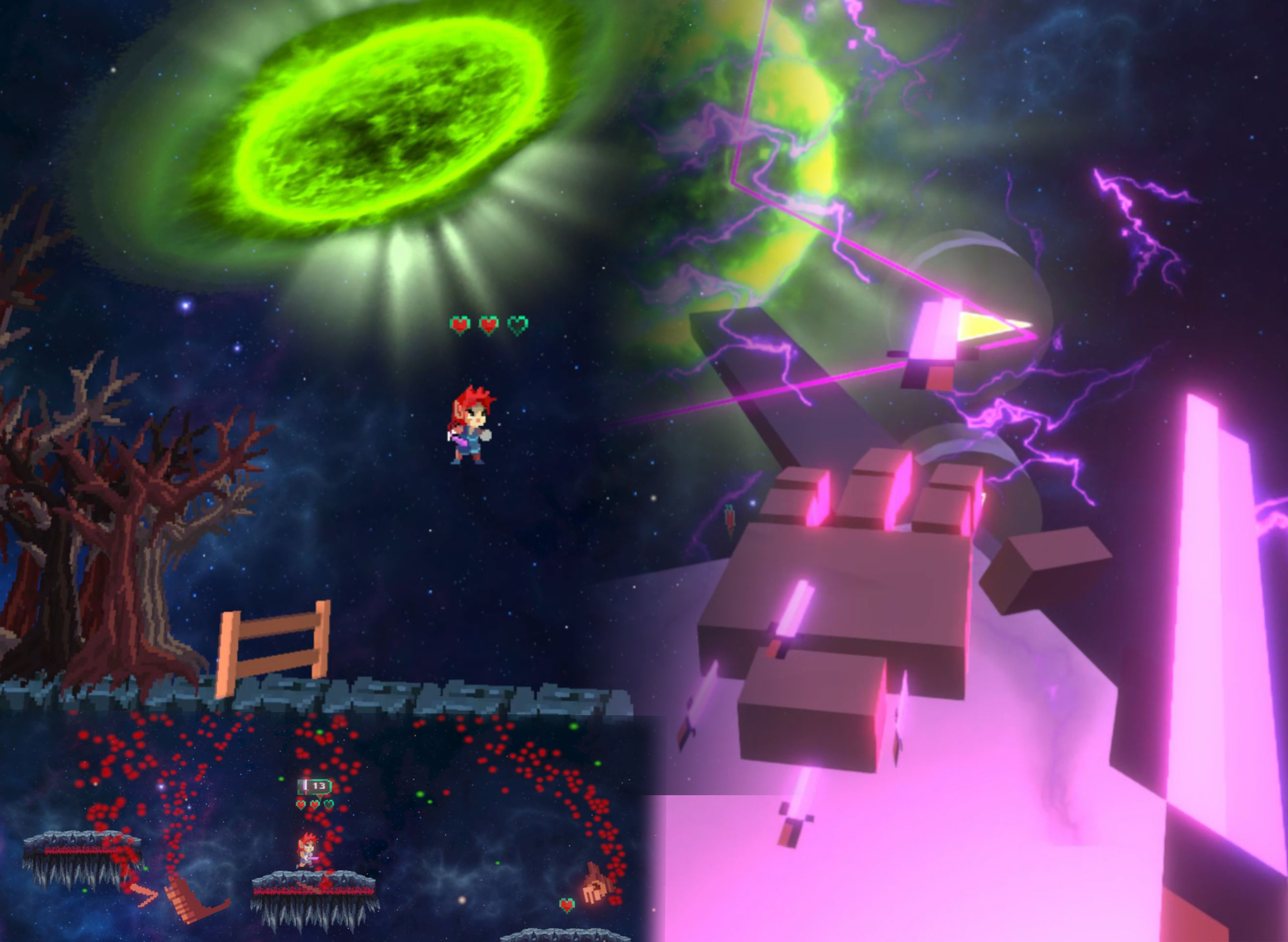 VR 3D/2D hybrid platformer prototype by bcd82