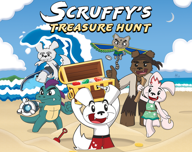 Scruffy's Treasure Hunt by DJonesArt