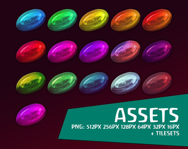 Assets Free: UI Sprites - Gem Stones by Wenrexa