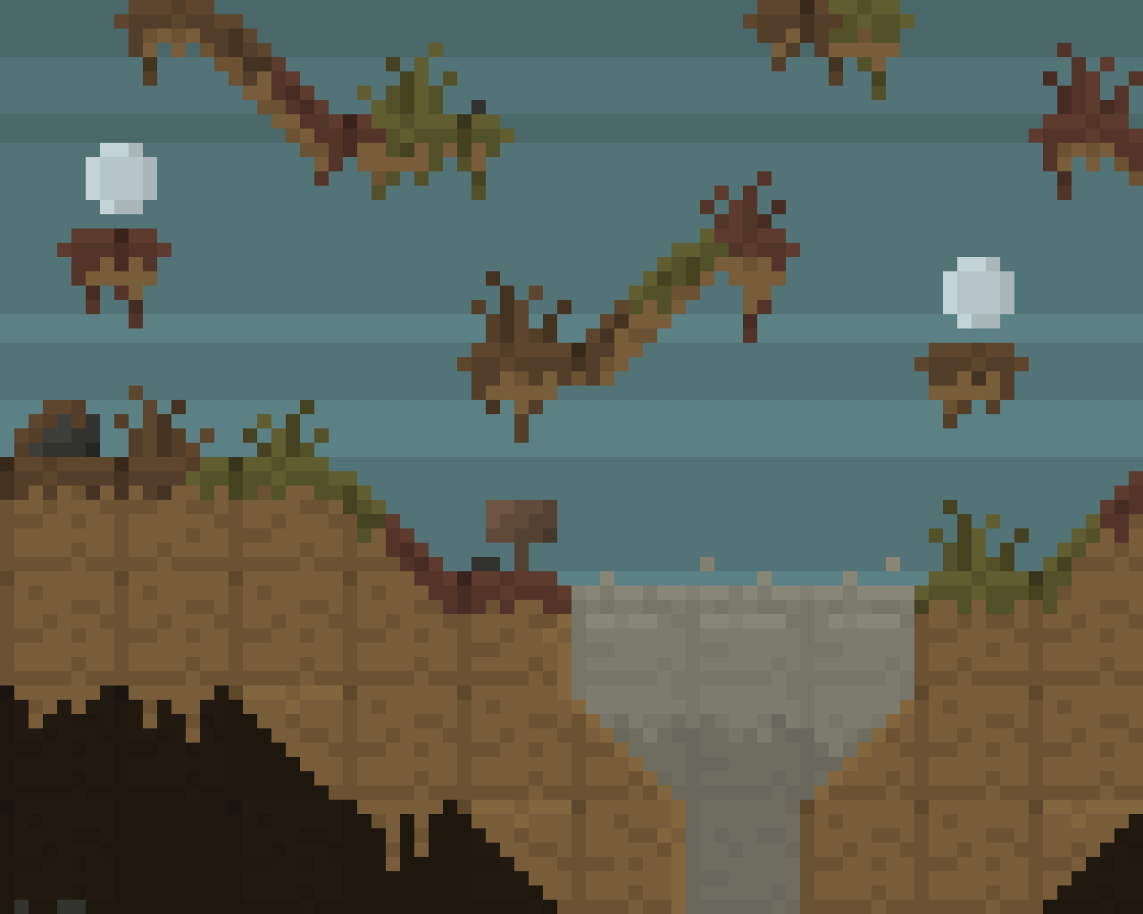 Volcanic mudpot pico-platformer tileset by Kevin's Mom's House