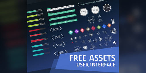 Assets Free Interface UI KIT #4 [Icons, Bars, Buttons] by Wenrexa