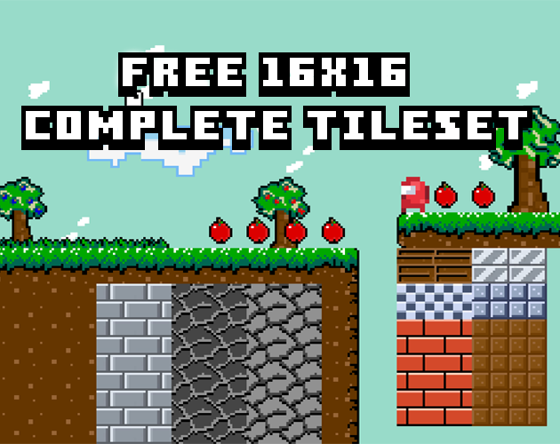 FREE 16X16 TILESET - FREE 16X16 TILESET by Mikiz