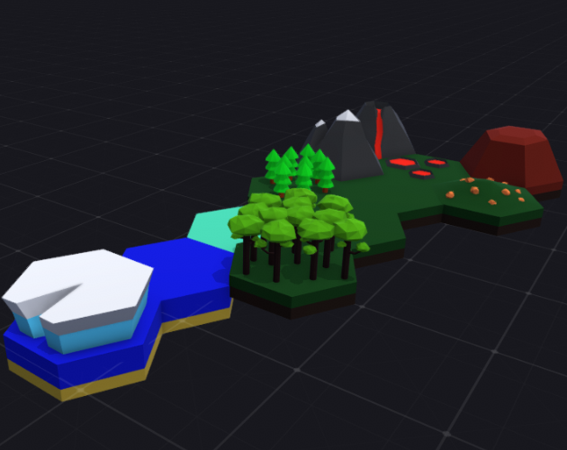 Low Poly Hexagonal Tile Assets by Lerahk