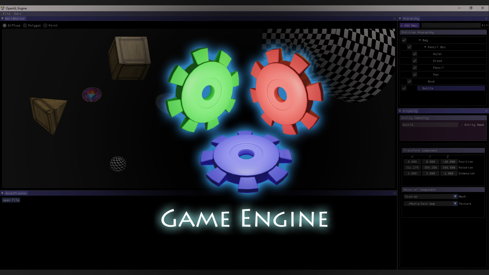 Game Engine by JaredChew, UOWM Game Development, hosiang