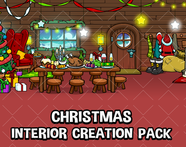 Christmas interior creation pack by Robert Brooks - gamedeveloperstudio.com