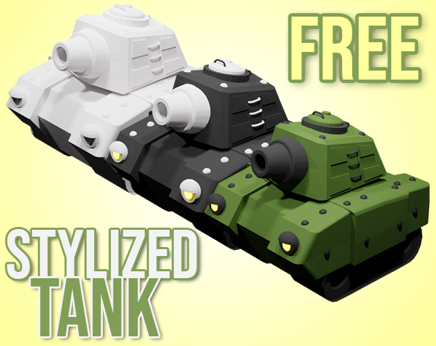 FREE stylized tank 3D model by MrEliptik