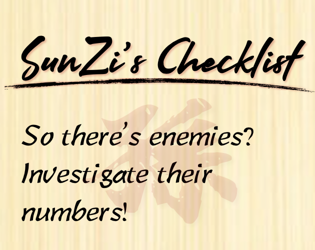 SunZi's Checklist by WuDeRPG