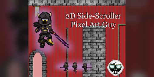 2D Side-Scroller pixel art guy by Monkeystein Studios