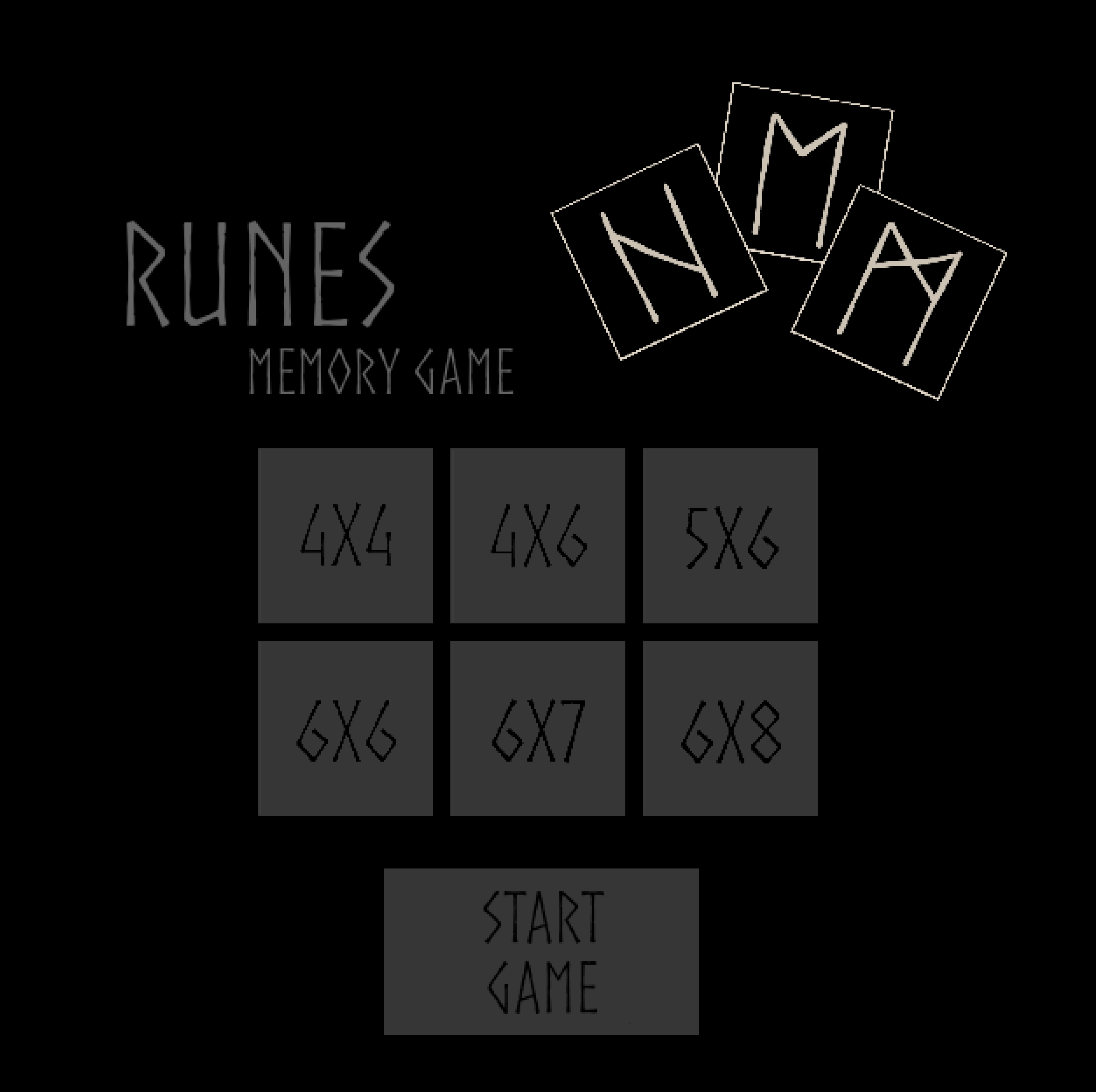 RUNES Memory Game by he11a