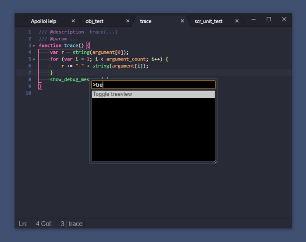 Toggle Treeview [for GMEdit] by YellowAfterlife