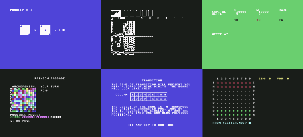 2020 C64 Basic Games Compilation by Cout Games