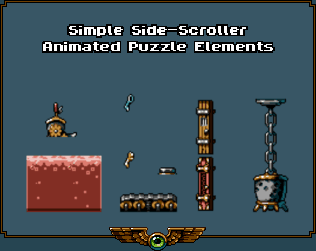Pixel Side-Scroller - Animated Puzzle Elements Props by Thomas ...
