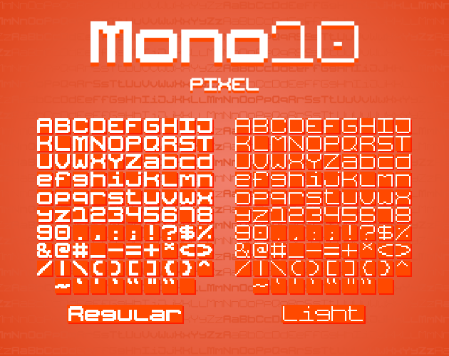 Mono10 Pixel Font (Refreshed - FREE) by JD Jimenez